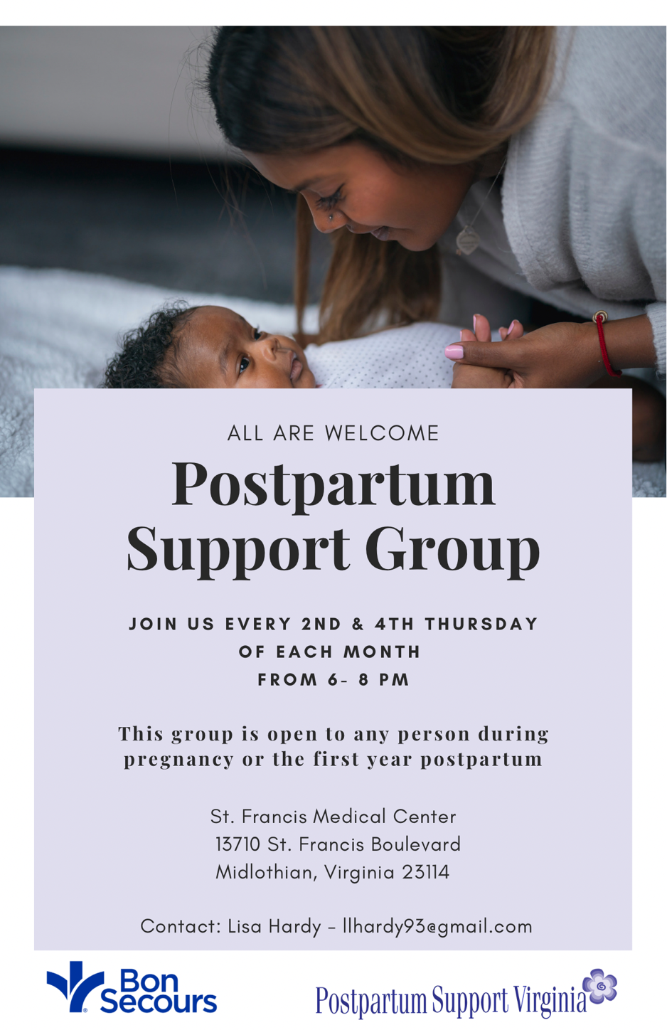 6p – St. Francis Support Group (Midlothian) – Postpartum Support Virginia