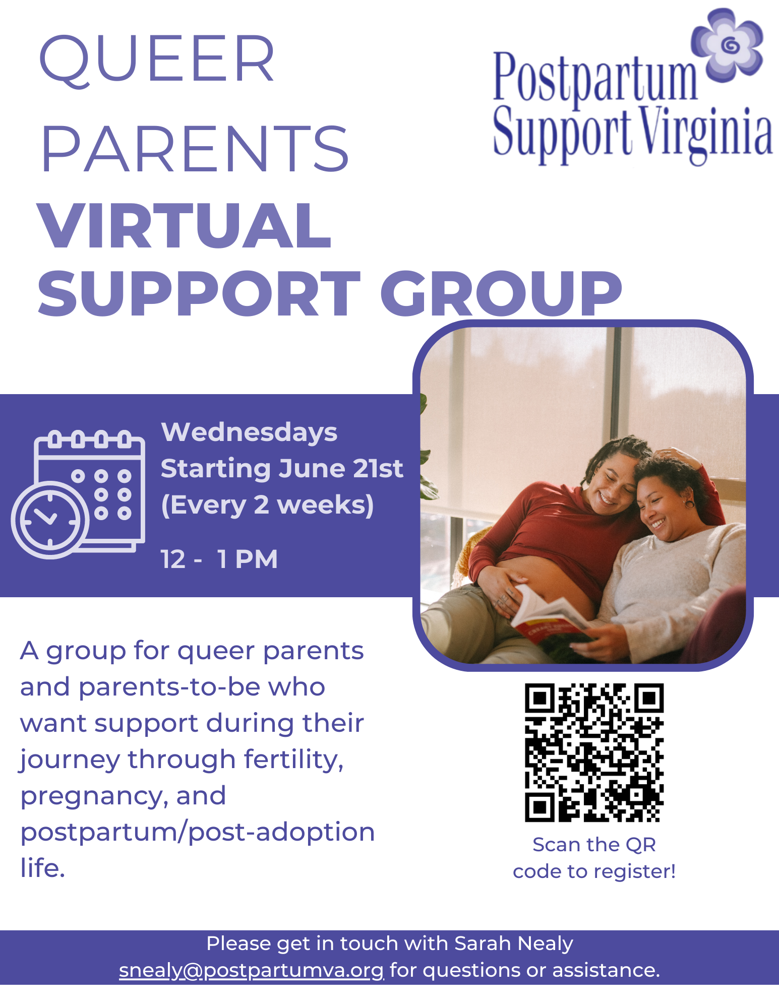 Press Release – New LGBTIQA+ Parent Support Group - Postpartum Support Virginia