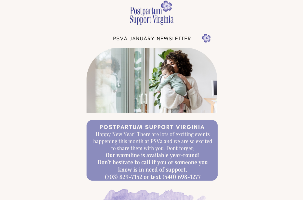 PSVa Newsletters - Postpartum Support Virginia